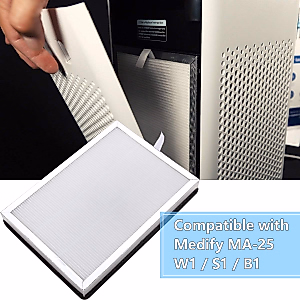 MA-25 Replacement Filter 2 Pack, A-KARCK Filter Compatible with Medify MA-25 Air Purifier, 3-in-1 Pre-filter and Activated Carbon
