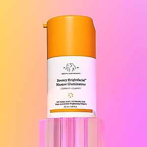 Drunk Elephant Bouncy Brightfacial Leave-On Face Mask with Azelaic Acid and Salicylic Acid to Correct and Clarify Skin (50mL / 1.69 Fl Oz)