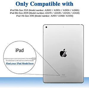 LTROP Kids Case for iPad 9th/ 8th/ 7th Generation (2021/2020/ 2019), iPad 10.2 Case for Kids, Shockproof Handle Stand Case for iPad 9/8/ 7 Gen 10.2 Inch - Blue