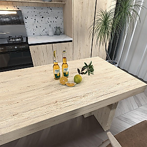 Lativo Wood Contact Paper Wood Grain Contact Paper for Cabinets Wood Wallpaper Peel and Stick Wallpaper Light Wood Contact Paper for Countertops Self-Adhesive Wallpaper Waterproof Vinyl 15.7“×78.7”