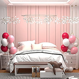 Pink White Latex Balloons, 80pcs 12 inch Hot Pink Pastel Pink White Balloons with Ribbon for Baby Shower Birthday Party Decorations (PinkWhite80pcs)