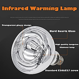 EBENACEAE 250 Watt Chicken Coop Heater BR40 Warm Lamp Heater E26 for Poultry and Livestock Household Planting Animal Husbandry Gathering Warmth Lamp