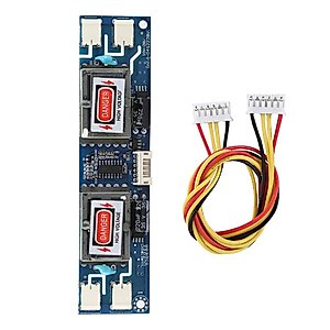 Richer-R High Pressure Inverter Board,CCFL 4 Lamp Small Port High Pressure Inverter Board for 10-26" LCD Screen Backlight 10-28V,Supports 10-28V Voltage Input