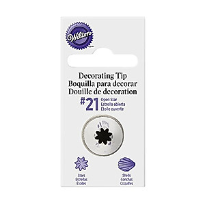 Wilton Cake Decorating Tip Pkg Open Star #21