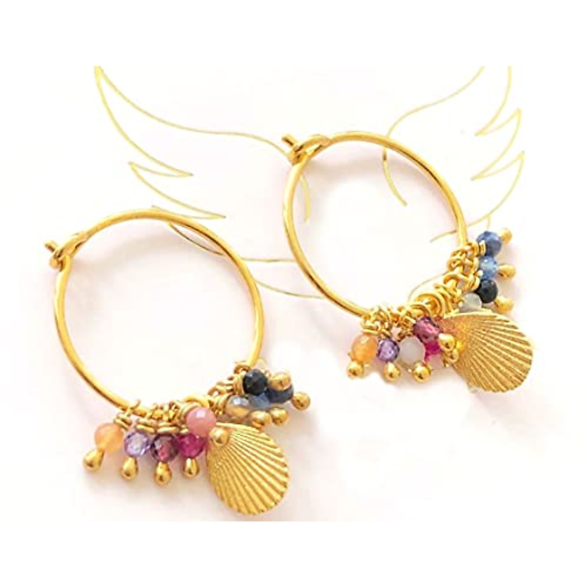 20pcs Adabele Hypoallergenic Tarnish Resistant 50mm Gold Round Hoop Connector (Wire 0.7mm/21 Gauge/0.028 inch) for Earrings Pendant Wine Glass Charm Jewelry Making BF3-5