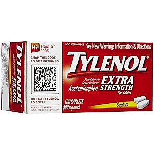 Tylenol Extra Strength Pain Reliever & Fever Reducer Caplets-100 Count