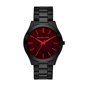 Michael Kors Slim Runway Three-Hand Black Stainless Steel Men's Watch (Model: MK8734)