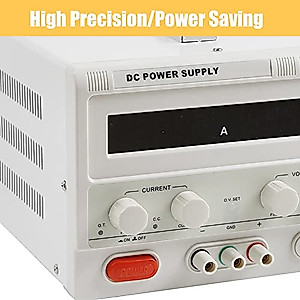DC Power Supply Variable 0-30V 0-20A, Adjustable Switching Regulated DC Bench Power Supply, High Precision 4-Digit Multiple Protection