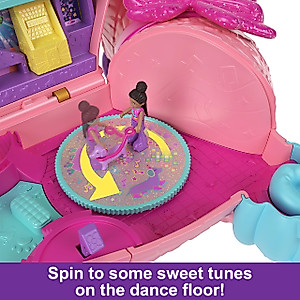 Polly Pocket 2-in-1 Travel Toy Playset, Puppy Party Large Compact with 2 Dolls & Birthday Accessories