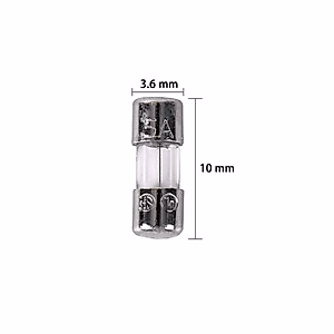 HSTECH 15 Pack F5AL 125V Fast-Blow Fuse 0.14 x 0.39 inch / 3.6 x 10 mm 5A 5amp 125V Glass Fuses Widely Used for Electric Equipment, Fan Plug, Home Appliance, and so on.