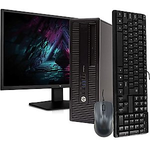 HP 600 G1 SFF Computer Desktop PC, Intel Core i7 3.1GHz, 16GB Ram, 120GB M.2 SSD, 2TB HDD, New 23.8" FHD Monitor, Keyboard and Mouse, Wi-Fi/Bluetooth, Win 10 Pro (Renewed)