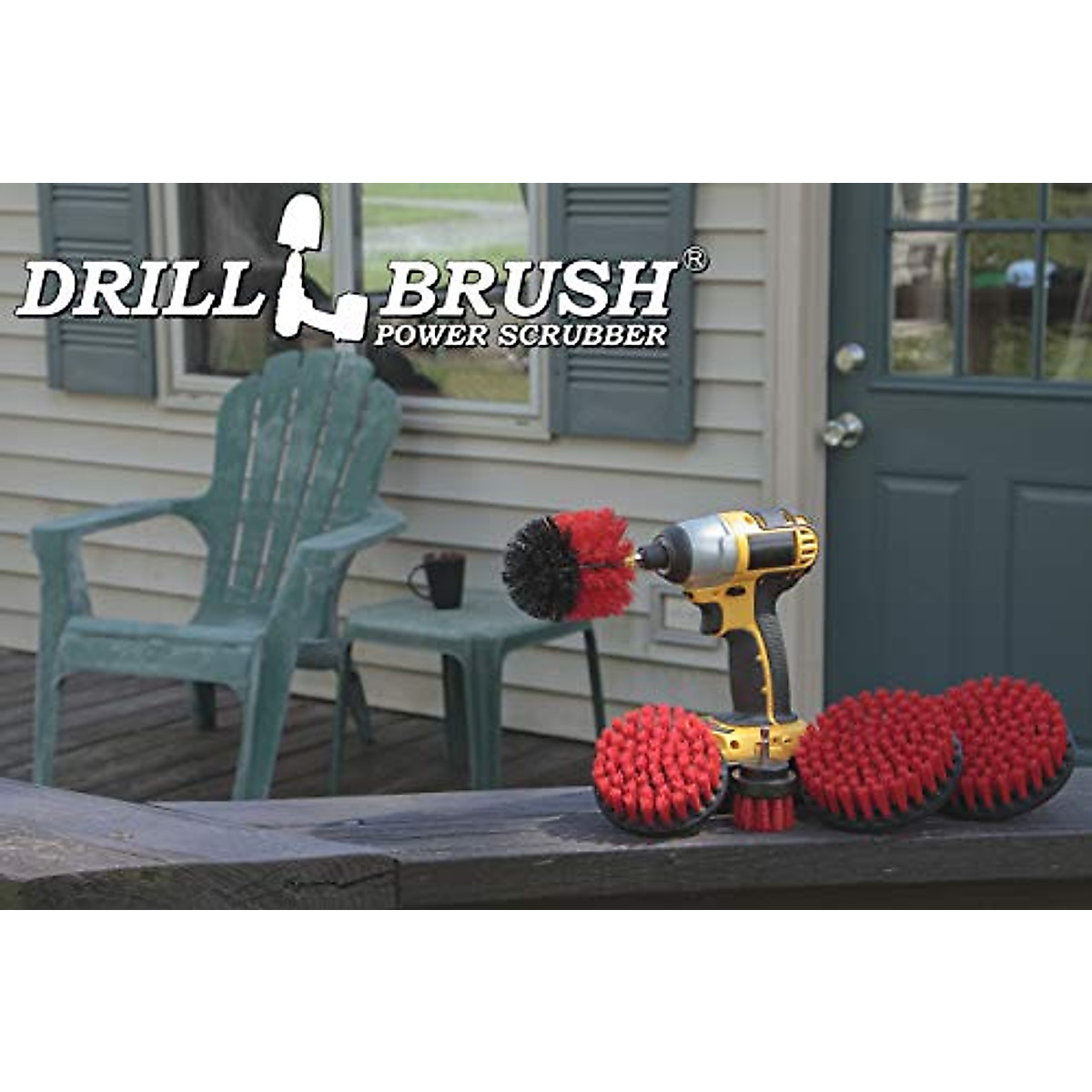Cleaning Supplies - Drill Brush - Bird Bath - Gnome - Gargoyles - Garden Statues - Outdoor Water Fountain - Headstones - Granite Cleaner - Hard Water Stain Remover - Scrub Brush Kit - Grout Cleaner