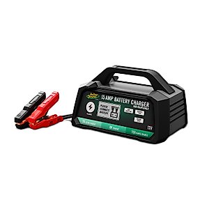 Battery Tender 15 AMP Battery Charger and Maintainer - 12V Switchable 15 AMP / 8 AMP / 2 AMP - Selectable Chemistry Standard AGM Gel - LCD Display - 022-0234-DL-WH