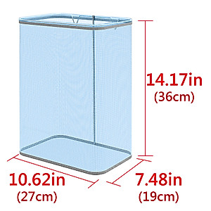 Linkidea 2 Packs Bath Toy Storage Organizer, Hanging Mesh Bathtub Toy Holder Basket with Adhesive Hooks, Shower Caddy for Kids Toddlers Bathroom Car Toy (Blue & Pink)