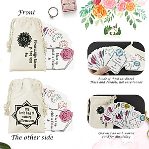 glahorse 64pcs Funny Affirmation Card Gift, Positive Sweary Affirmation Cards，Self Encouragement Confirmation Card Set， Birthday Cards for Friends (white-64pcs)