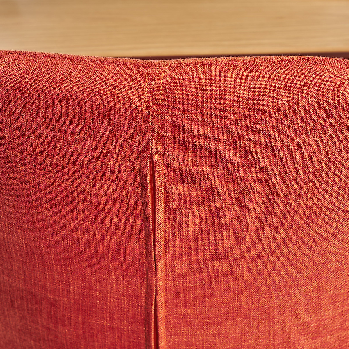 Christopher Knight Home Zeila Mid-Century Modern Fabric Dining Chair with Wood Finished Metal Legs, 2-Pcs Set, Muted Orange / Light Brown