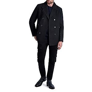 Karl Lagerfeld Paris Men's Expose Pocket Bomber Jacket, Black, Medium