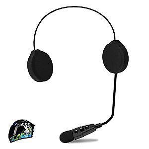 EJEAS E1+ Motorcycle Helmet Bluetooth 5.1 Headset, Hands-Free Motorcycle Bluetooth Communication System Headset with CVC Noise Reduction Function/3D Sound Effect/Automatic Answering