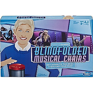 Hasbro Gaming Ellen's Games Blindfolded Musical Chairs Game, Ellen Degeneres Challenge for Ages 10 & Up