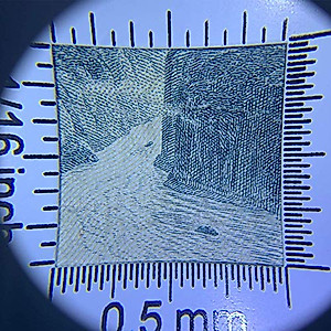 Handheld 10X Magnifier Loupe Optical Glass Magnifying Glass with Light Scale Magnifying Jewelry Loupe with Measure Scale