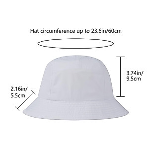 BASSDASH UPF50+ Fishing Bucket Hat for Men Women Lightweight Water Resistant Packable Outdoor Summer Sun Hats FH13 White