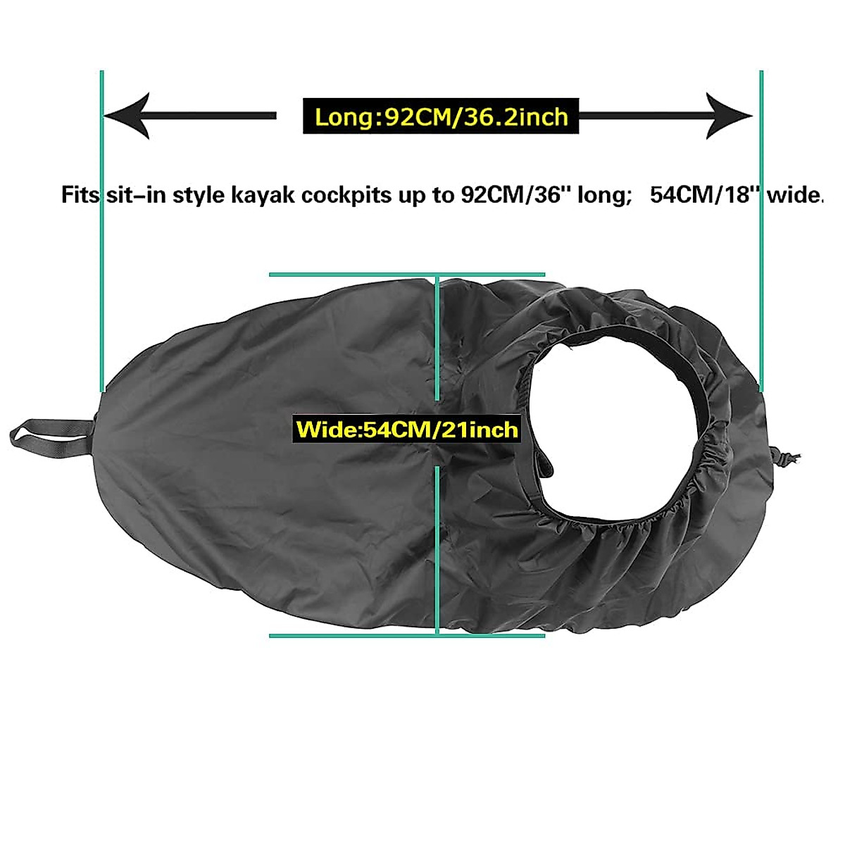 KUNPENG Kayak Skirt, Adjustable Nylon Kayak Spray Skirts Kayak Skirt Cover Kayak Skirt,Universal Waterproof Cover Canoe Spray Skirt Water Sports Accessories