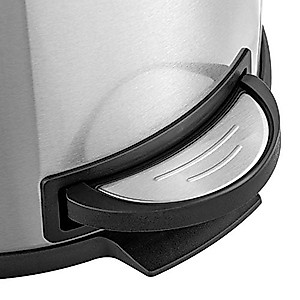 QUALIAZERO Set Heavy Duty Hands-Free Stainless Steel Kitchen/Bath Step Trash Can, Fingerprint-Resistant Soft Close Lid Trashcan, 8Gal & 1.3Gal, Round, Combo