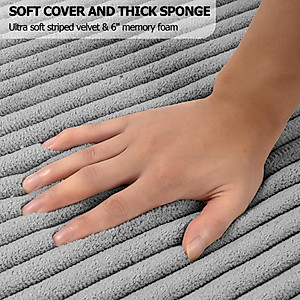 Slumbrae Folding Sofa Bed, 6" [Twin] Foldable Sofa Mattress with Back Support & Fixed Velcro for Living Room & Office, Grey, 75" * 38"