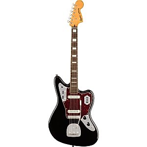 Squier Classic Vibe 70s Jaguar Electric Guitar, with 2-Year Warranty, Black, Laurel Fingerboard
