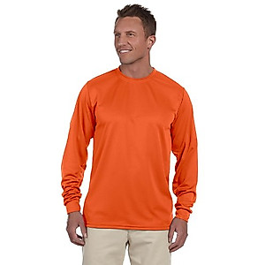 Augusta Sportswear Wicking Long Sleeve Sun Protection Athletic Shirt for Running, Hiking, Fishing, and Outdoor Activities, Orange, 3XL