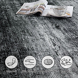 BALAPET 10x14 Modern Abstract Area Rug for Living Room Bedroom, Large Machine Washable Boho Floor Carpet with Non-Slip Backing for Indoor Office Dining Room, Home Deco Non-Shedding