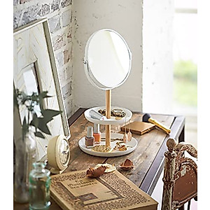 YAMAZAKI home Tosca Accessory Trays/Mirror, White