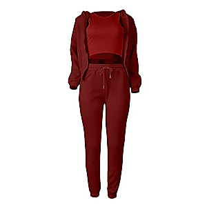 sweat outfits for women 2 pieces cotton chamarras de piel para mujer floral 2023 fall casual pullover hoodie pockets sweatpants long black sweater brown two piece set skirt christmas pajama set