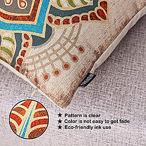 TRENDIN Christmas Farmhouse Black Merry and Bright Throw Pillow Cover 18x18 Inch Cotton Linen Square Decorative Winter Holiday Cushion Cover Xmas Pillowcase for Sofa Couch PL580TR