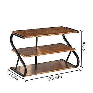 Xiconbao 3-Tier Shoe Rack Door Entrance : Standing Wood Shoe Rack,Entryway Organizer for Hallway, Living Room, Closet, Bedroom.