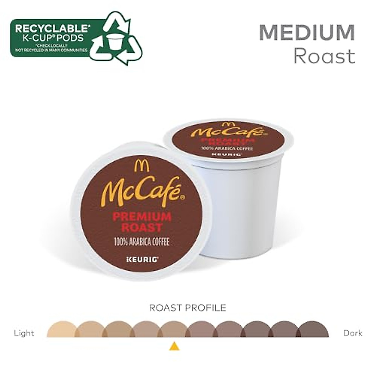 McCafe Premium Roast Coffee, Keurig Single Serve K-Cup Pods, Medium Roast, 96 Count