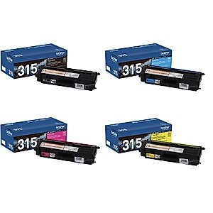 Brother TN-315 Toner Cartridge (Black,Cyan,Magenta,Yellow, 4-Pack)