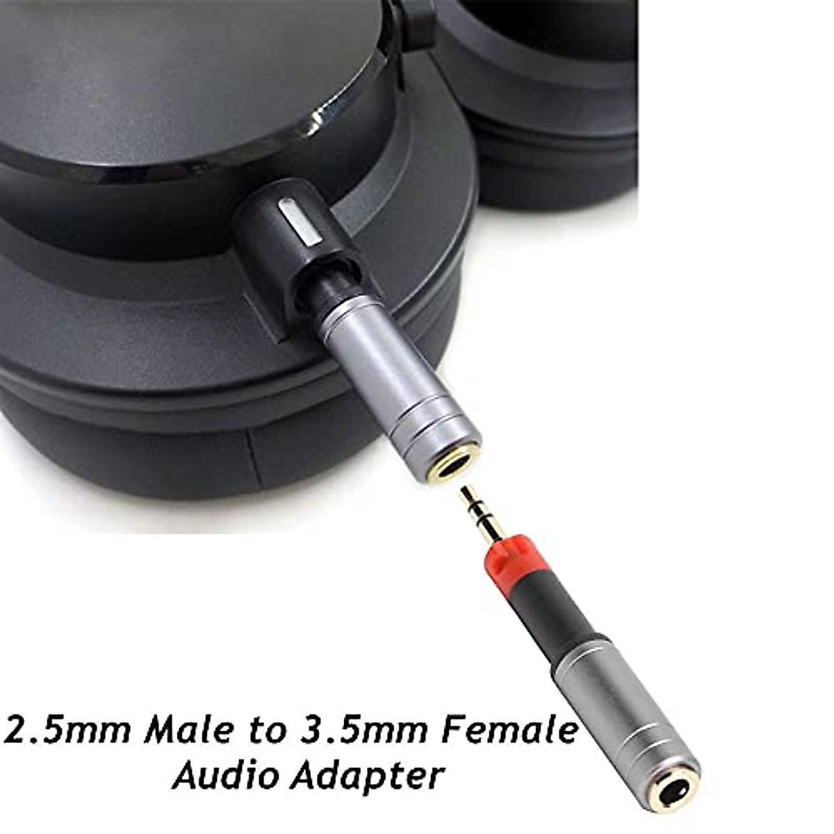 2.5mm Male to 3.5mm Female Audio Adapter Earphone Converter , 2.5mm to 3.5mm Headphone Adapter, for Technica ATH M40X ATH M50X, for Sennheiser HD518 HD558, etc