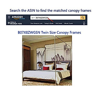 Mengersi Solid Four Corner Post Bed Curtain Canopy Princess Sheer Cover for Girls Boys Kids (Twin, Pink)