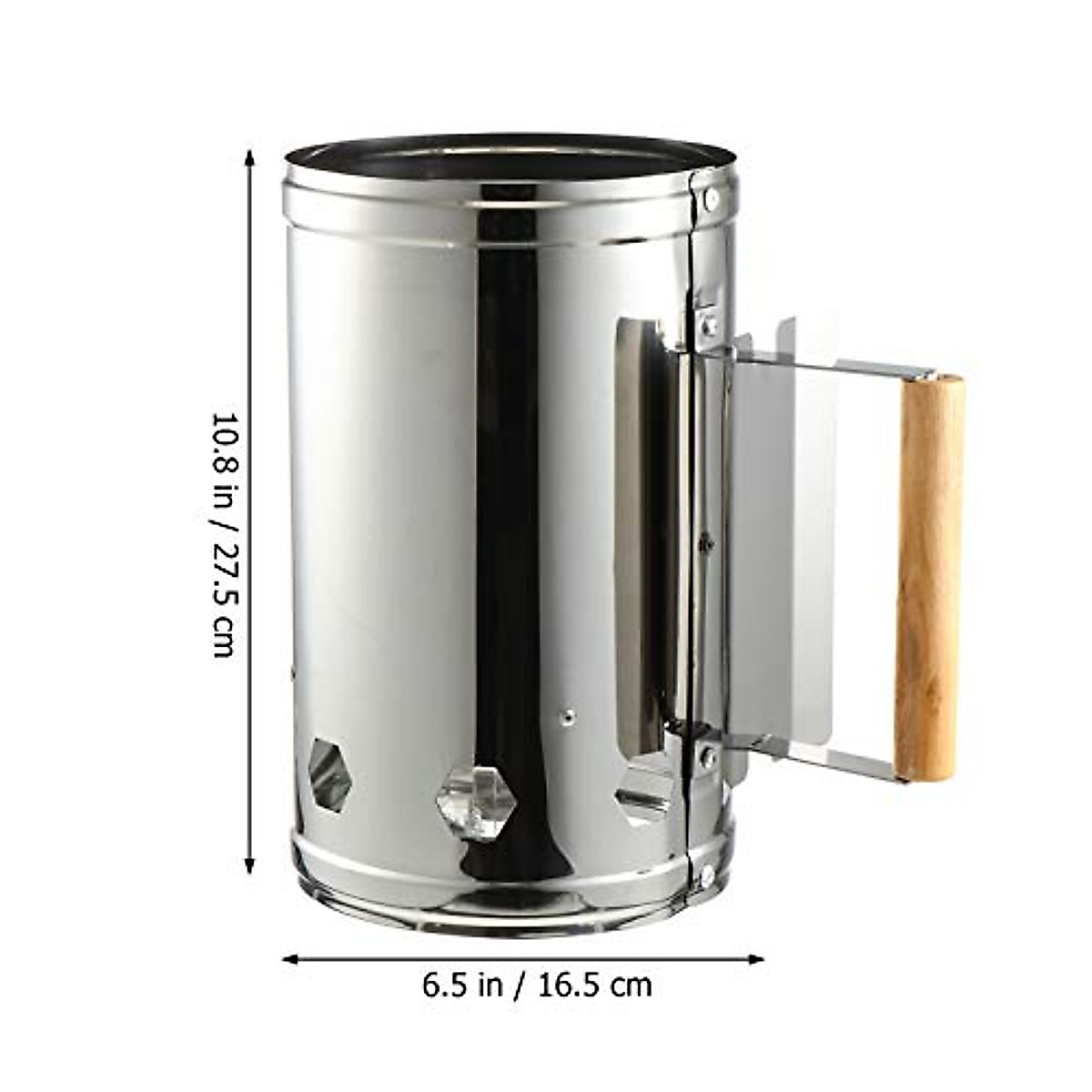 Cabilock Charcoal Grill Chimney Starter Quick Start Grill Barbecue Chimney Lighter Basket Can Canister BBQ Fire Starter Grilling Camping Accessories