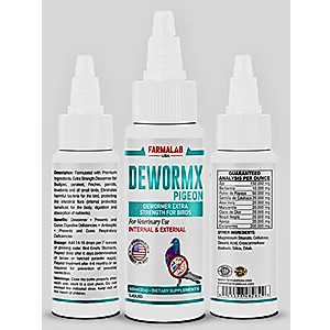 DEWORMX Liquido para Palomas 60ml DEWORMX Liquid for Pigeons Doves Birds 60ml Palomos Buchones Mensajeros Pigeon Tabs Pigeonvita Vitamins La Lechita