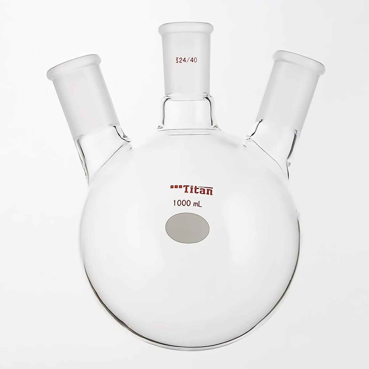 ADAMAS-BETA 1000ml 3 Neck Round Bottom Flask Borosilicate Glass Science Chemistry Flask,24/40 Outer Joints