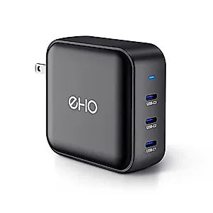 USB C Wall Charger, 140W PD 3.1 PPS 3-Port GaN III Fast Charger Type C Charging Station Foldable Power Adapter Travel Charger Block Compatible w/MacBook, Laptop, iPad, iPhone, Samsung and More-Black