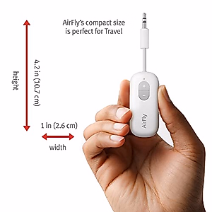 Twelve South AirFly SE, Bluetooth Wireless Audio Transmitter for AirPods/Wireless or Noise-Cancelling Headphones Use with Any 3.5 mm Audio Jack on Airplanes, Gym Equipment or iPad/Tablets