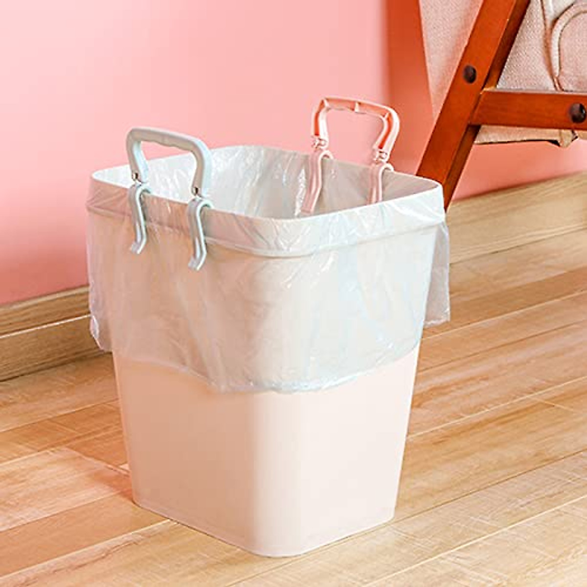 Hilsayum 12Pcs Garbage Bin Edge Clip Holder Garbage Bag Anti-Slip Fixed Clip Durable Waste Bucket Clip for Home Kitchen (9.5 * 9 * 1cm)
