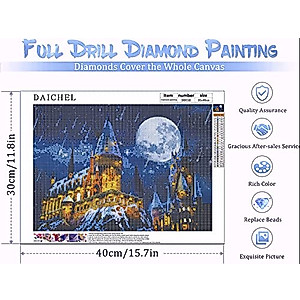 DAICHEL Diamond Art Painting Kits for Adults - Full Drill Diamond Dots Paintings for Beginners, Round 5D Paint with Diamonds Pictures Gem Art Painting Kits DIY Adult Crafts Kits 12x16inch