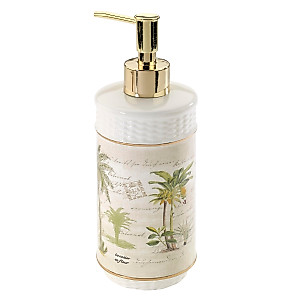 Avanti Linens - Soap Dispenser/Lotion Pump, Tropical Inspired Bathroom Accessories (Colony Palm Collection)