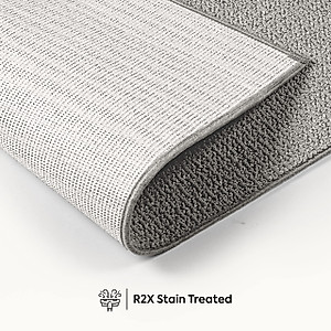 Furnish my Place Abstract Contemporary Striped Pattern Modern Plush Two Tone High Low Pattern Rug Carpet, Home Decor Mat, Contemporary Rug, Made in USA - Iconic Beige, 12' x 19' Rectangle