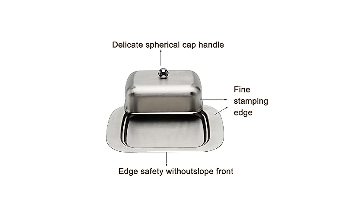 Stainless Steel Butter Dish with Lid - Elegant & Durable Storage