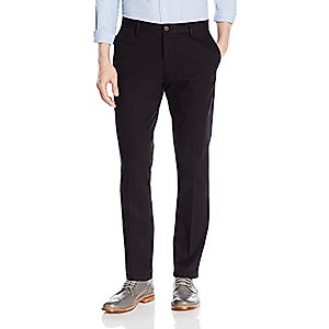 Goodthreads Men's Slim-Fit Wrinkle-Free Comfort Stretch Dress Chino Pant, Black, 32W x 29L